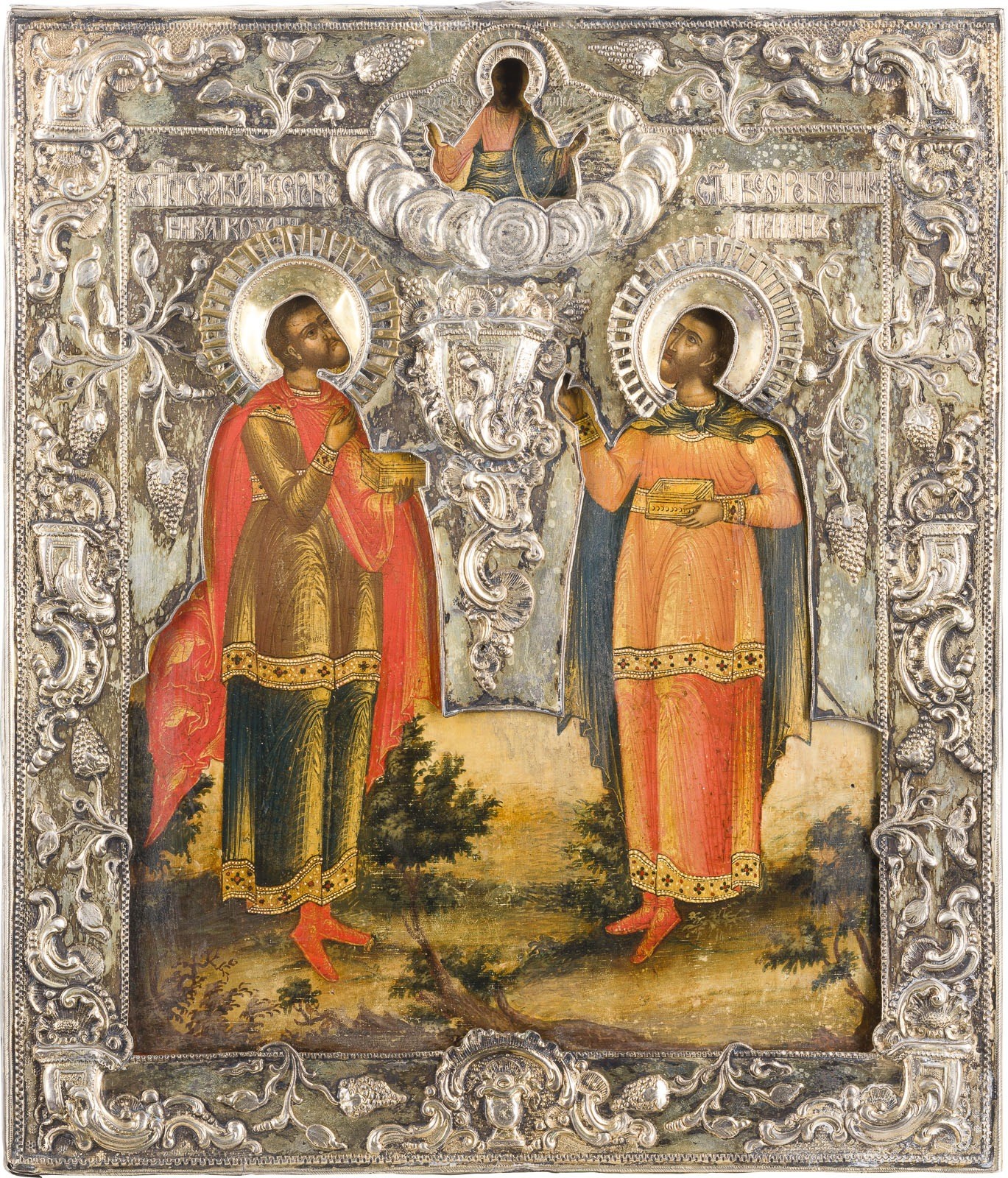 ART & ICONS FROM THE ORTHODOX WORLD | GROSSE UND FEINE IKONE MIT DEN HEILIGEN KOSMAS UND DAMIAN ...